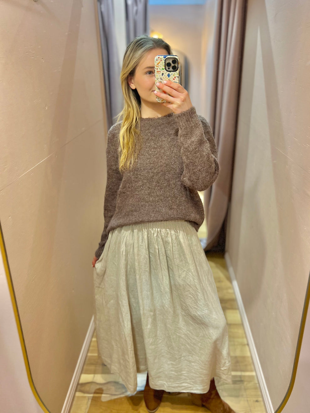 Elsie Skirt Natural – Hello Darling Store